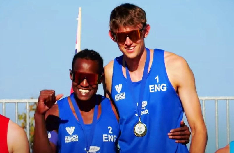 England’s Bialokoz & Batrane celebrate first Beach Pro Tour gold