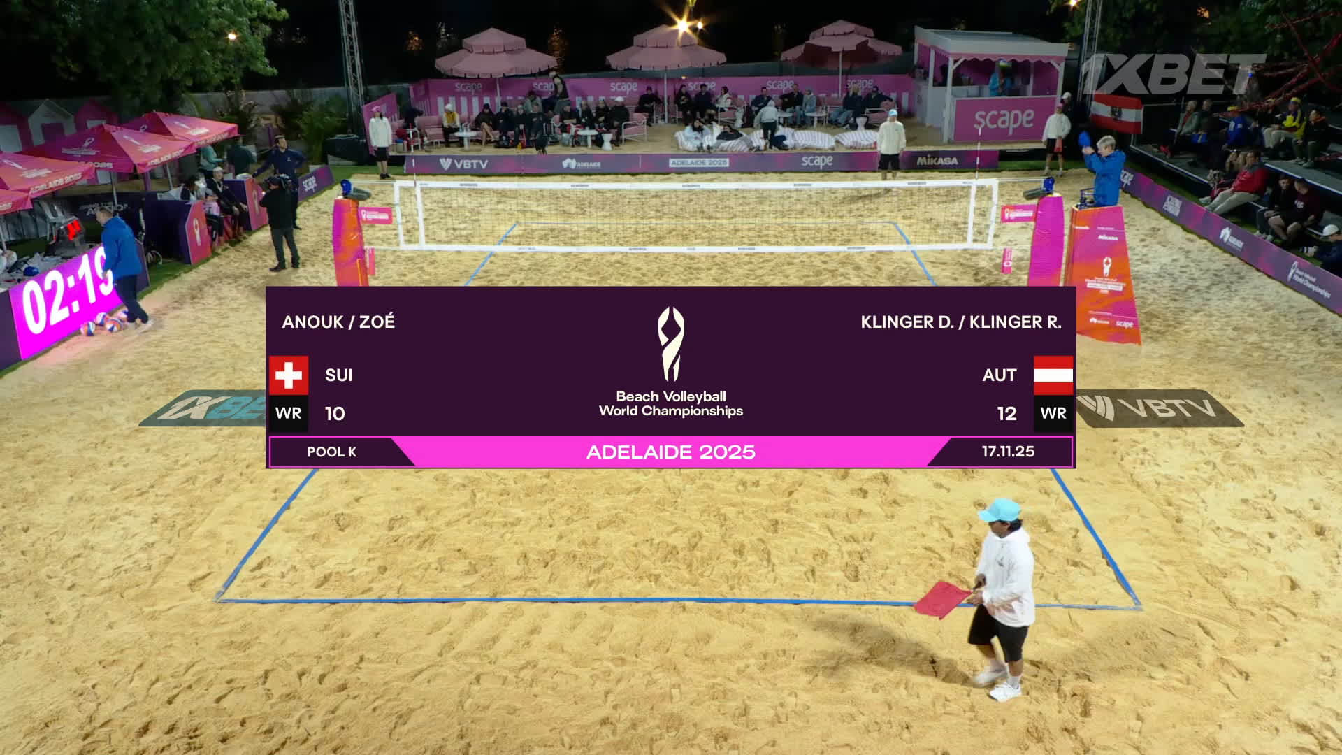 Anouk/Zoé vs. Klinger D./Klinger R. - Beach Volleyball - WC - Women ...