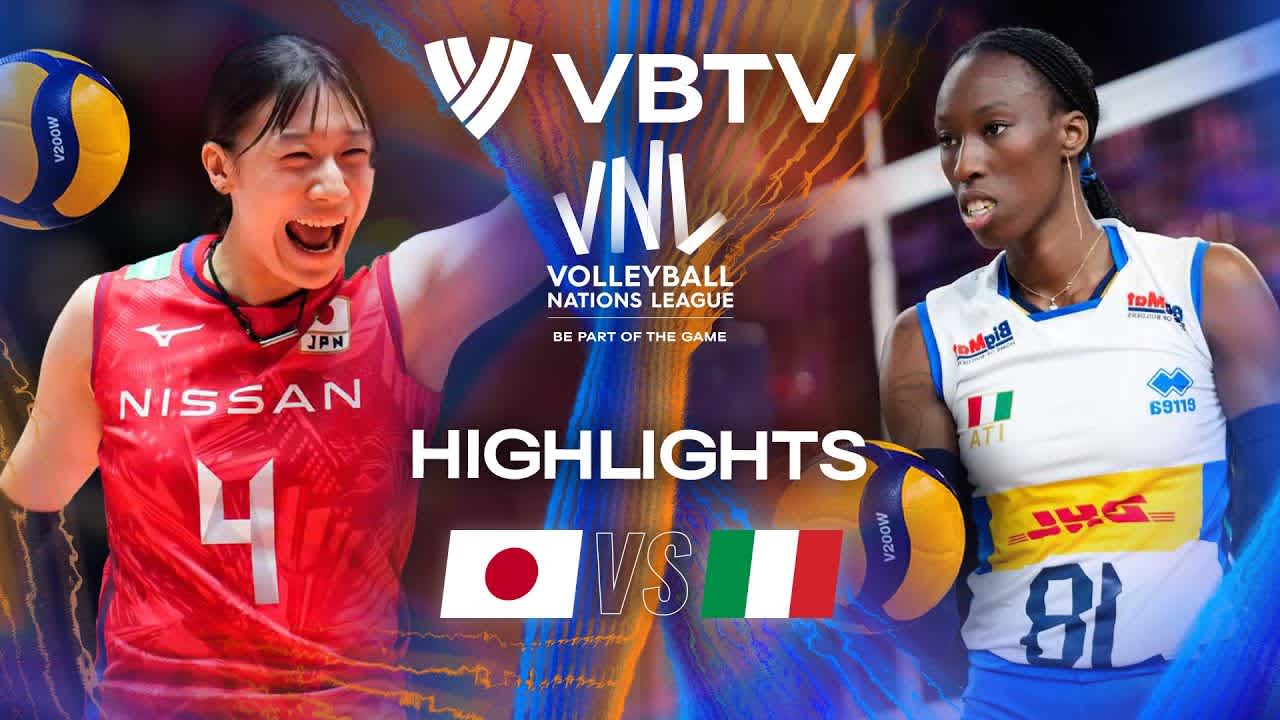 Japan vs. Italy - Highlights | Week 2 | Women's VNL 2025
