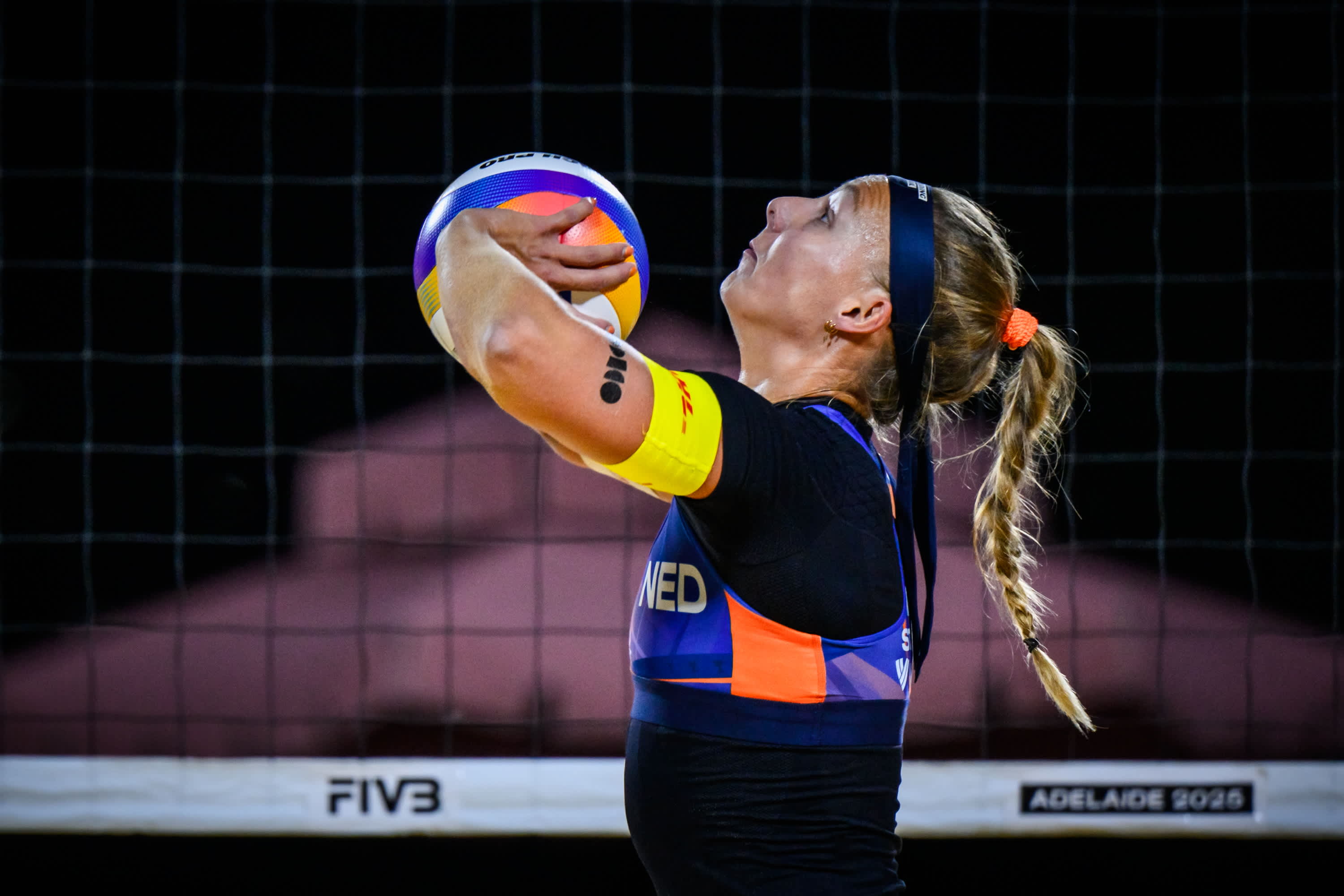 USA’s Kristen Nuss & Taryn Brasher against Netherlands’ Katja Stam ...